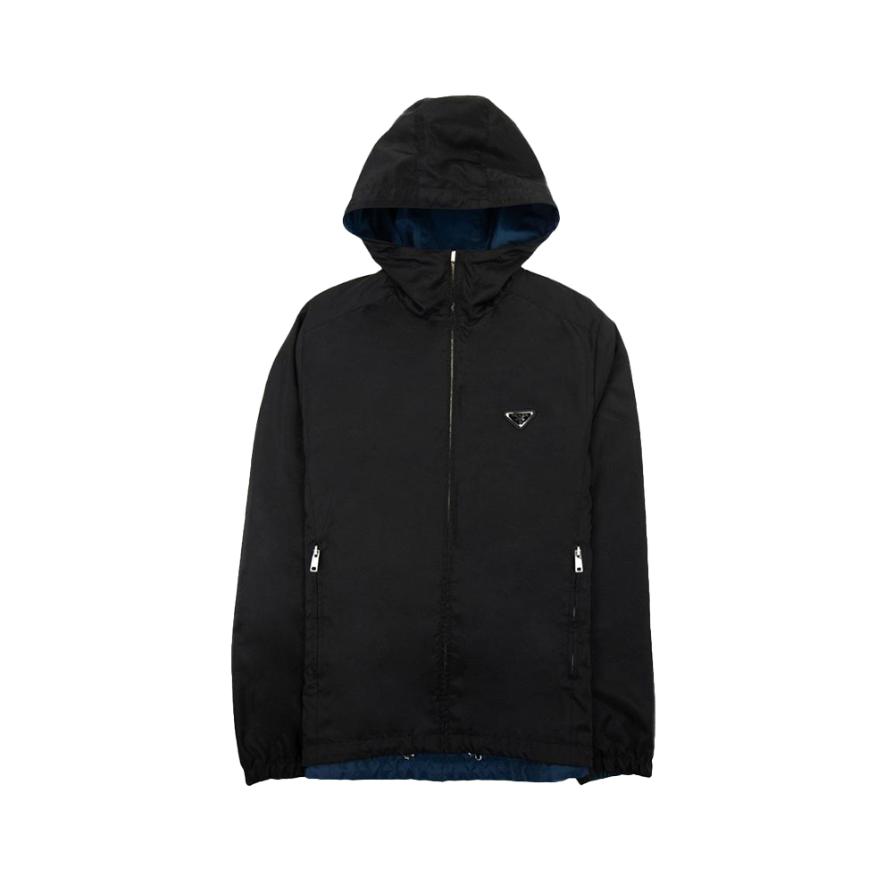 Prada Nylon Blouse Reversible Jacket Black/Blue – voilà.id