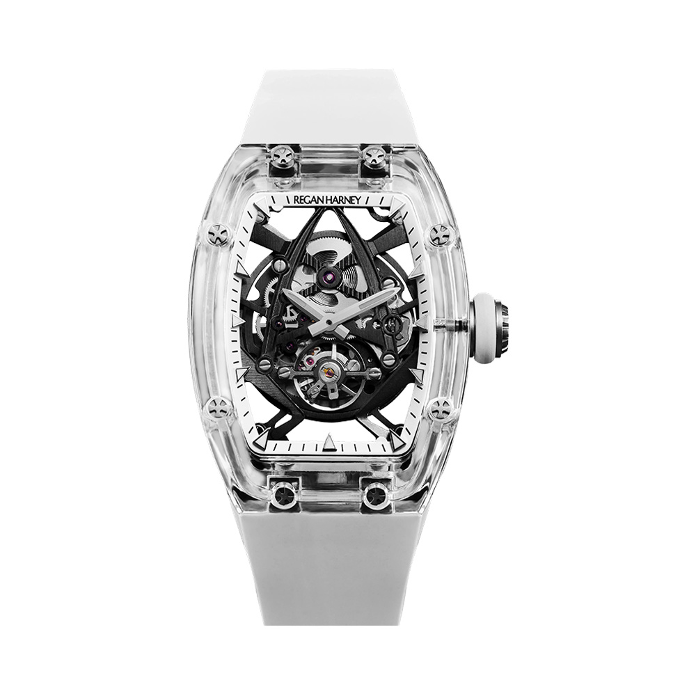 Regan Harney Blanc 33 - RH36-11 Crystal White Rubber Strap – voilà.id