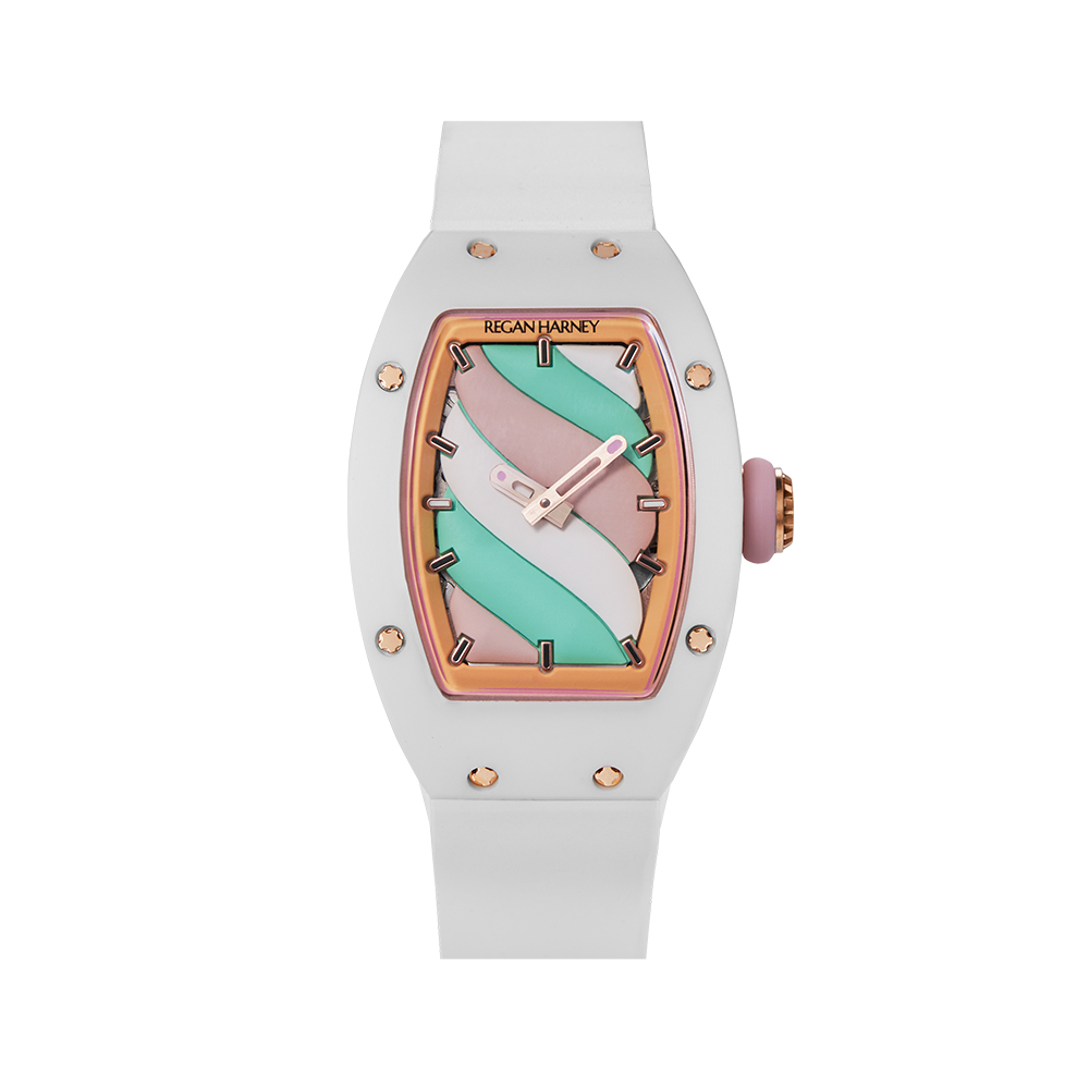 Regan Harney Bon Bon 32 - RH32-13 Ceramic Playful Multicolor Dial Pink ...