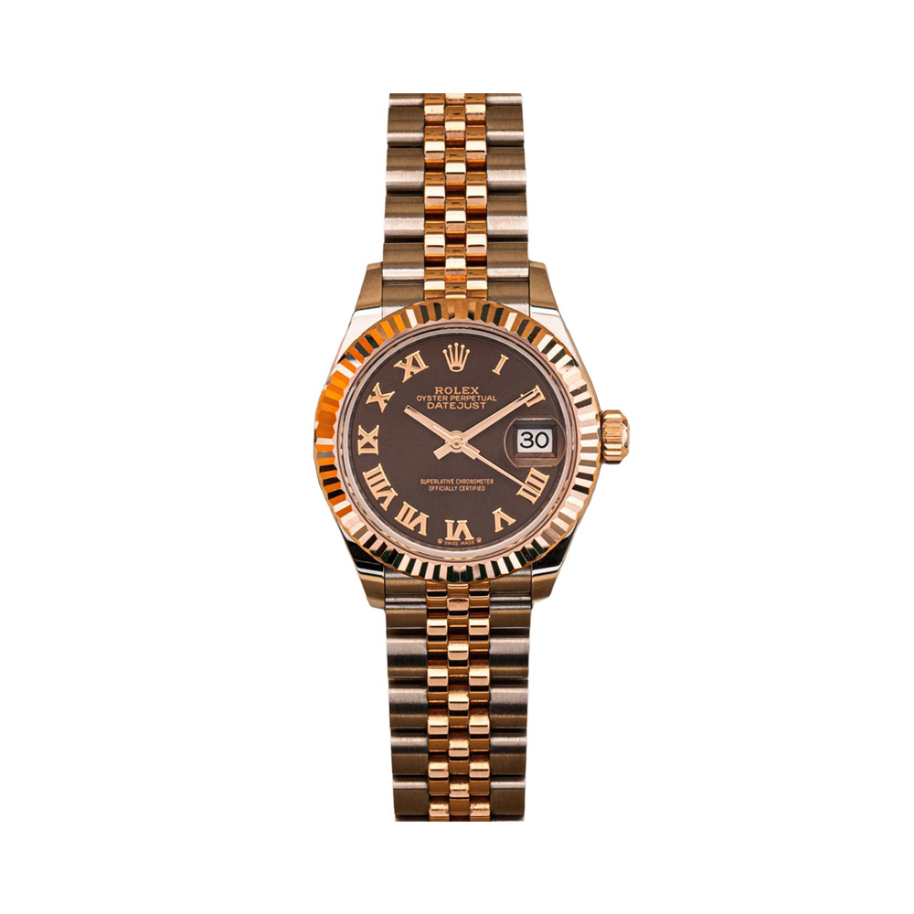Rolex Datejust 28 - 279171 Choco Jubilee Steel-RG – voilà.id