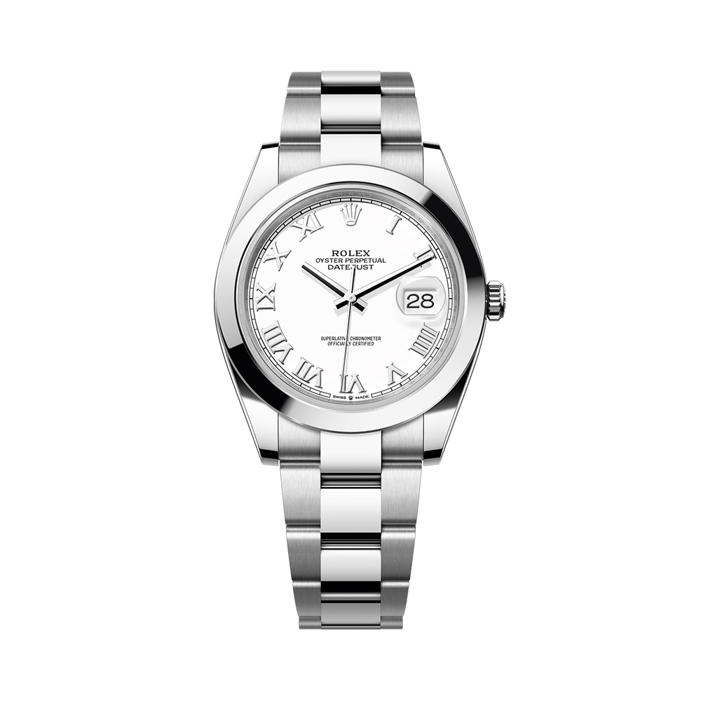Rolex Datejust 41 - 126300 White Roman Oystersteel – voilà.id