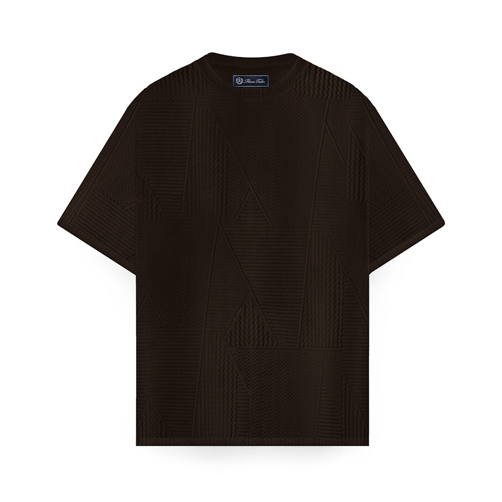 RUCAS Tailor Textured T-Shirt Brown – voilà.id