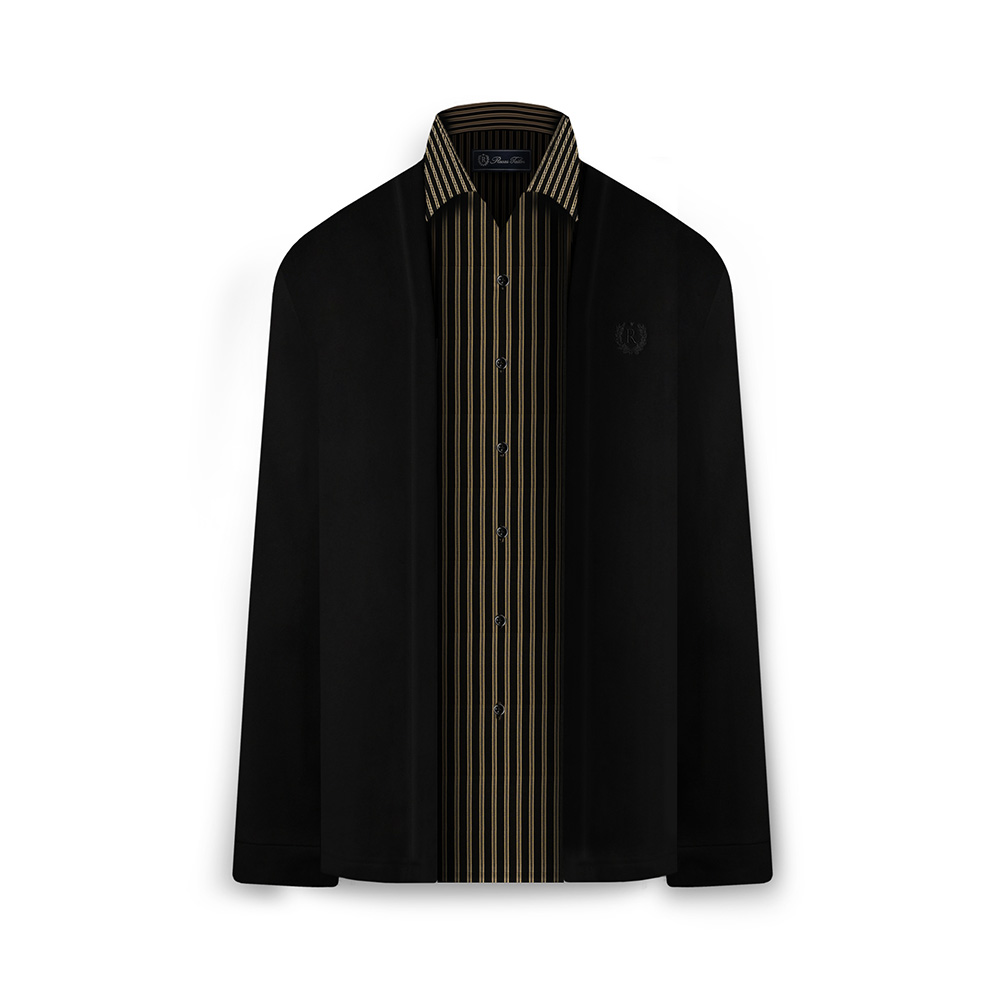 RUCAS Tailor Two Tone Layered Shirt Black Gold – voilà.id