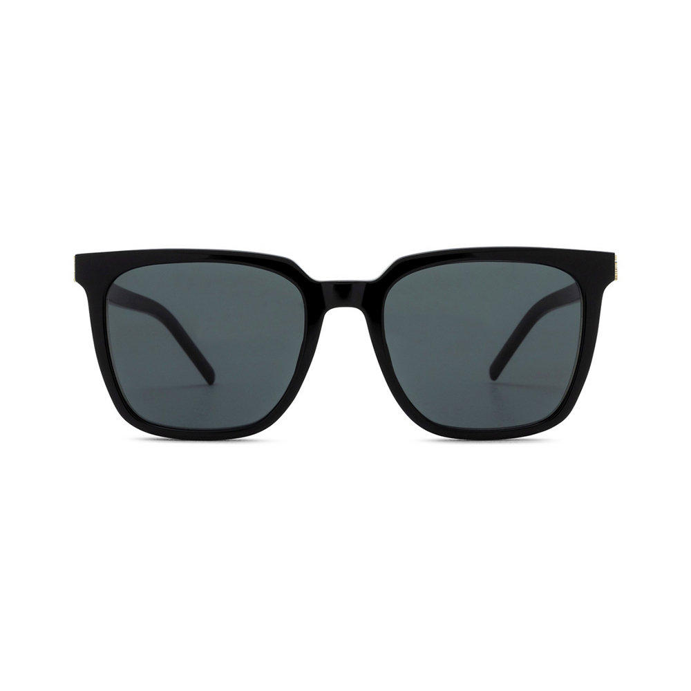 Saint Laurent SL M146 Square Acetate Sunglasses Black – voilà.id