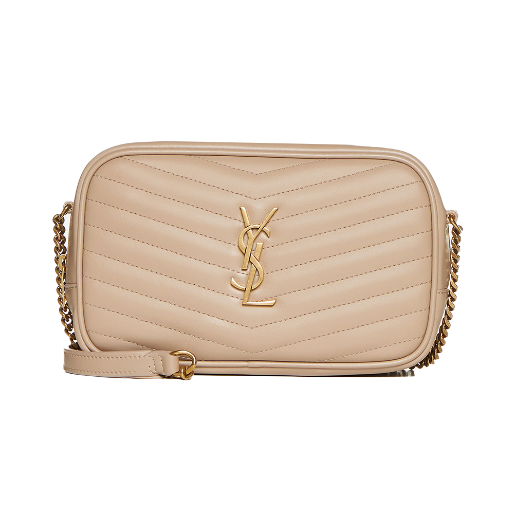 Saint Laurent Mini Lou Quilted Leather Dark Beige Ghw – voilà.id