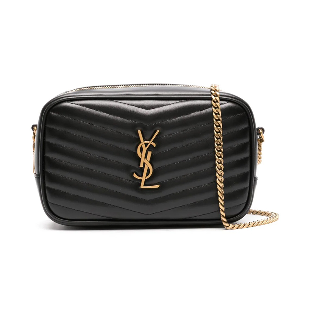 Saint Laurent Mini Lou Quilted Leather Greyish Brown Ghw – voilà.id