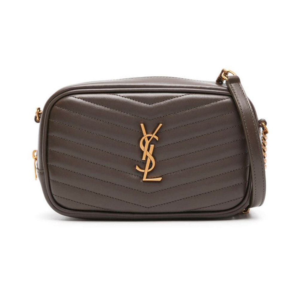 Saint Laurent Mini Lou Quilted Leather Green/Moss Ghw – voilà.id