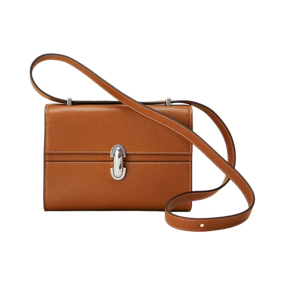 Savette Symmetry 19 Smooth Calfskin Crossbody Bag Saddle – voilà.id