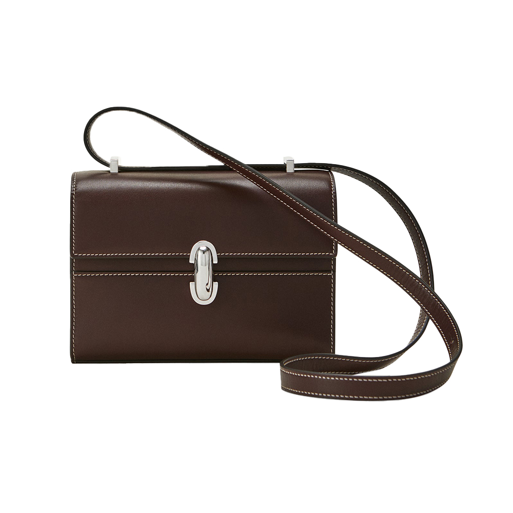 Savette Symmetry 19 Smooth Calfskin Crossbody Bag Coffee – voilà.id