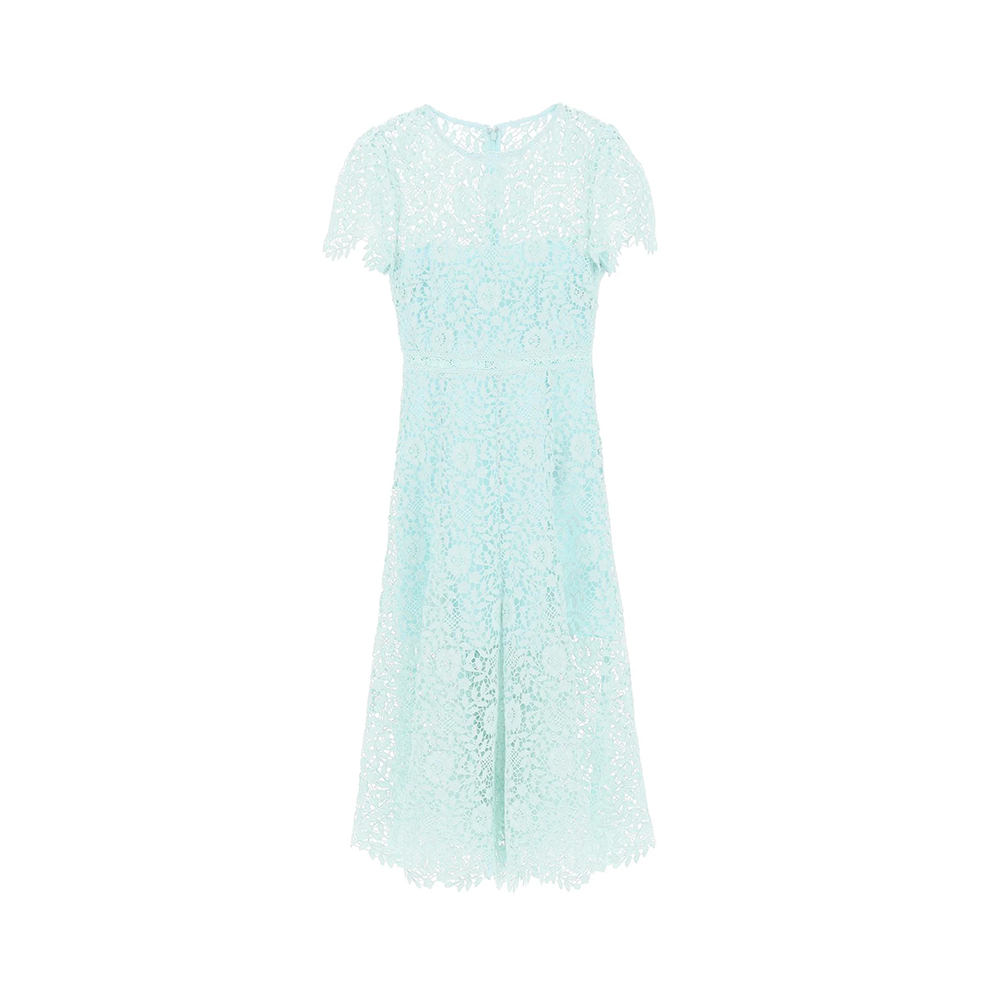 Self Portrait Rose Lace Midi Dress Blue – voilà.id