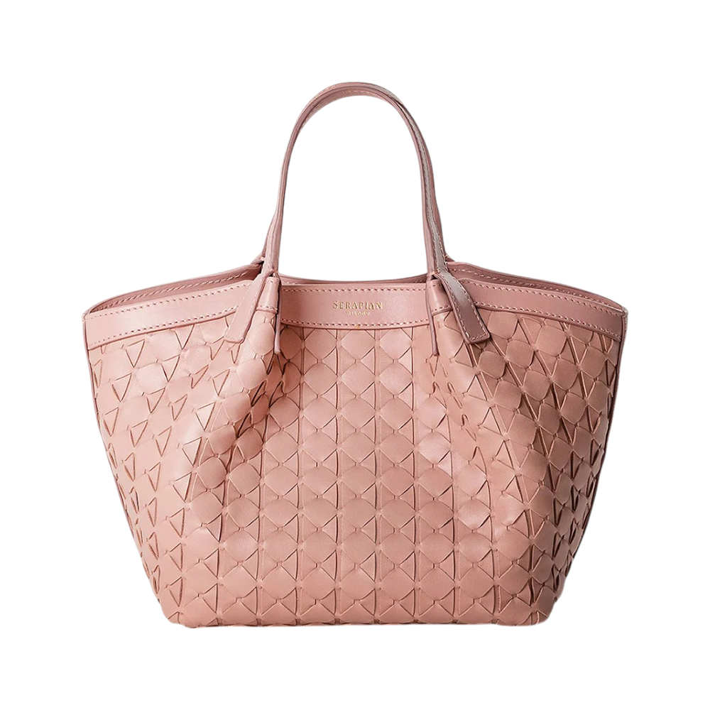Serapian Mini Secret Bag in Mosaico Woven Lambskin Leather Blue – voilà.id