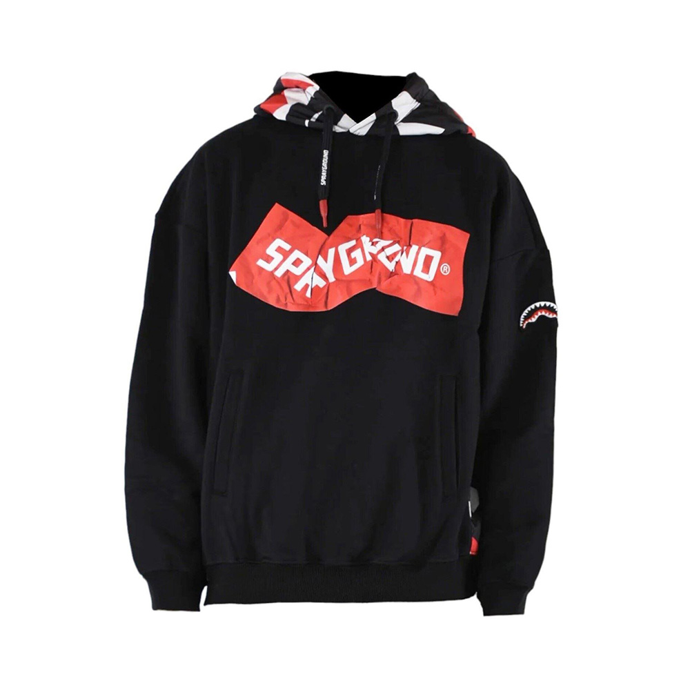 Sprayground Crumpled Hoodie Black – voilà.id