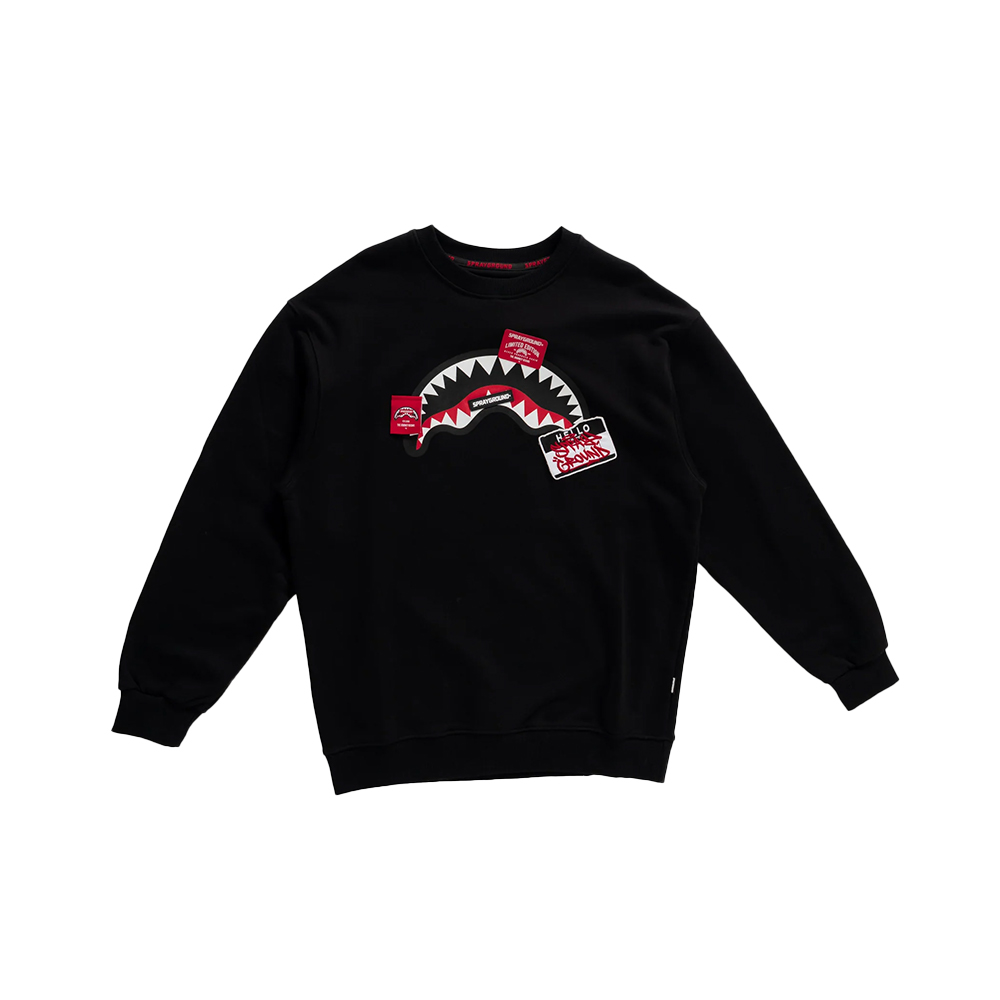 Sprayground Label Shark Sweatshirt Black – voilà.id