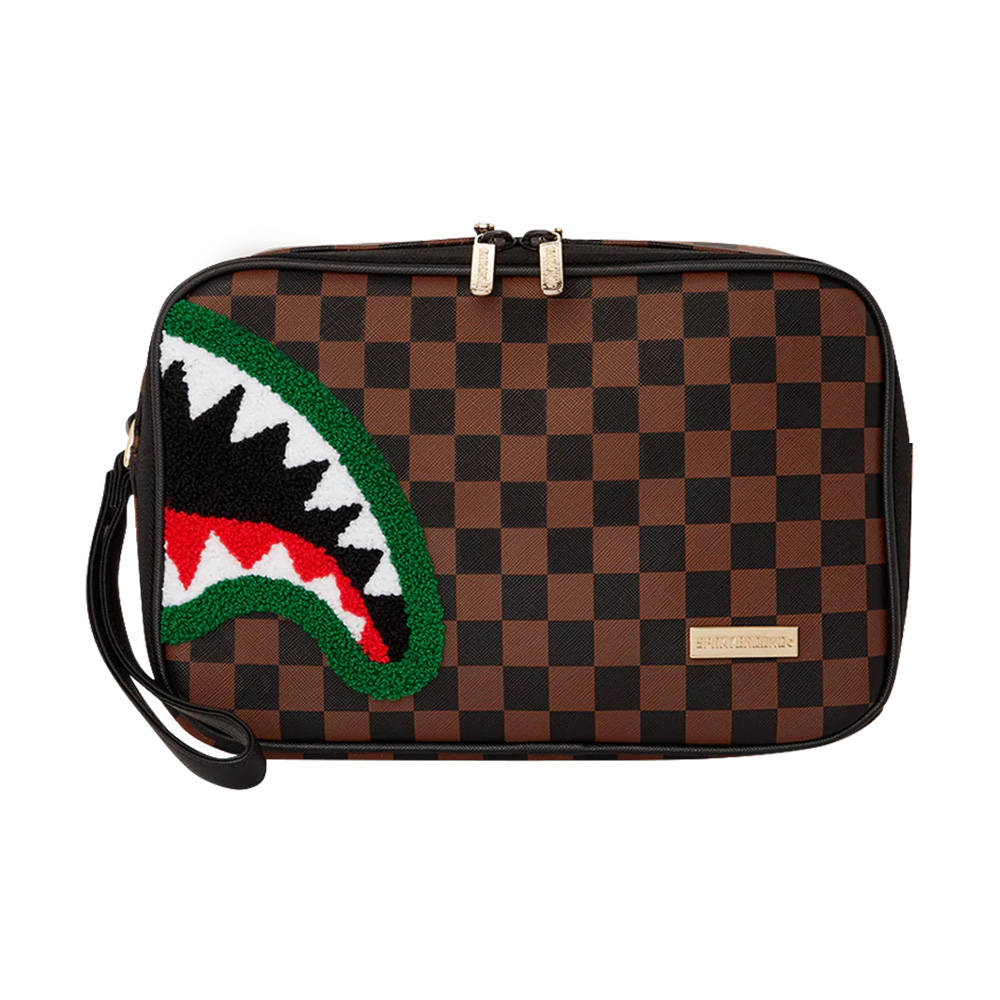 Sprayground 3AM Riptide Brickside Toiletry Bag Black Grey – voilà.id