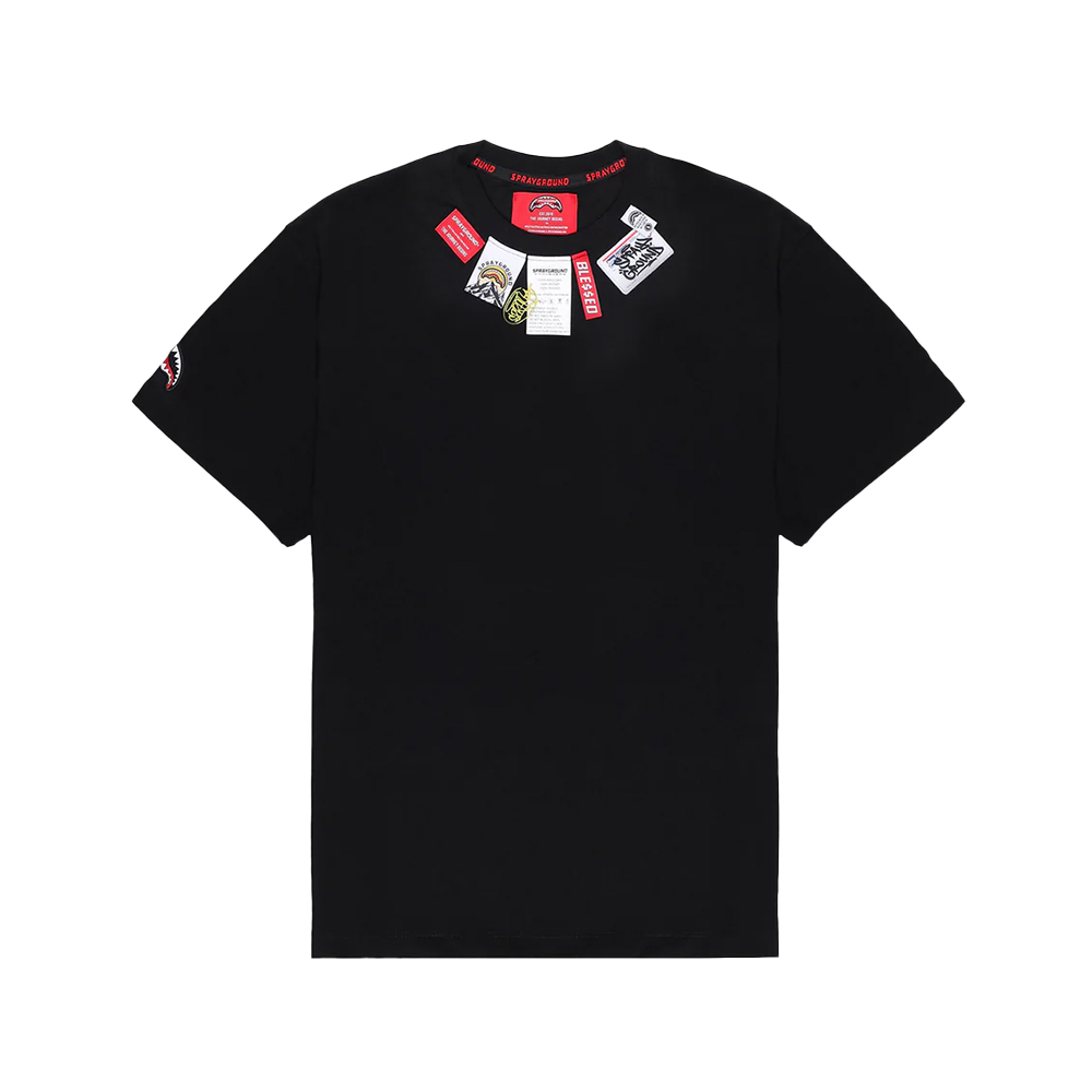 Sprayground Label Regular T-Shirt Black – voilà.id