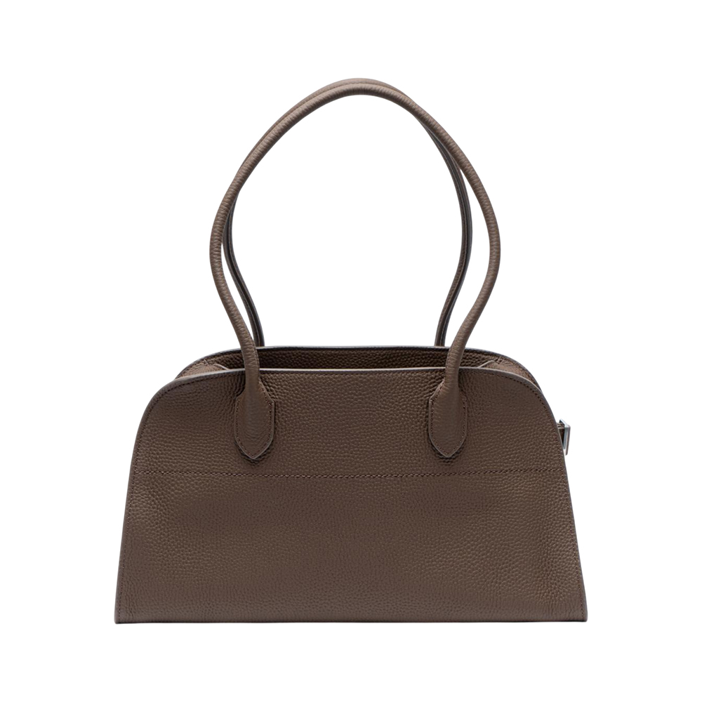 The Row Margaux 12 Shoulder Bag Calfskin Leather Dark Olive – voilà.id