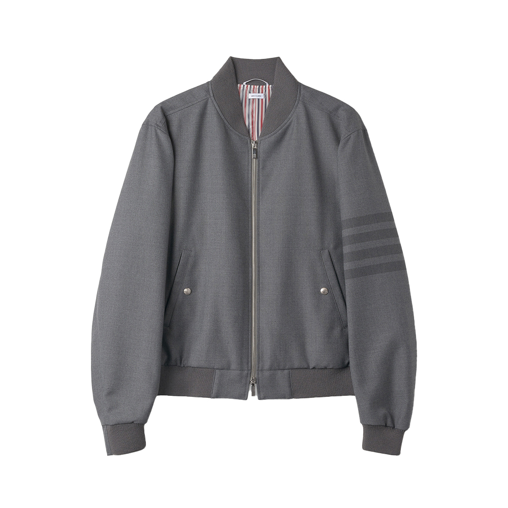 Thom Browne 4-Bar Twill School Uniform Blouson Jacket Medium Grey ...
