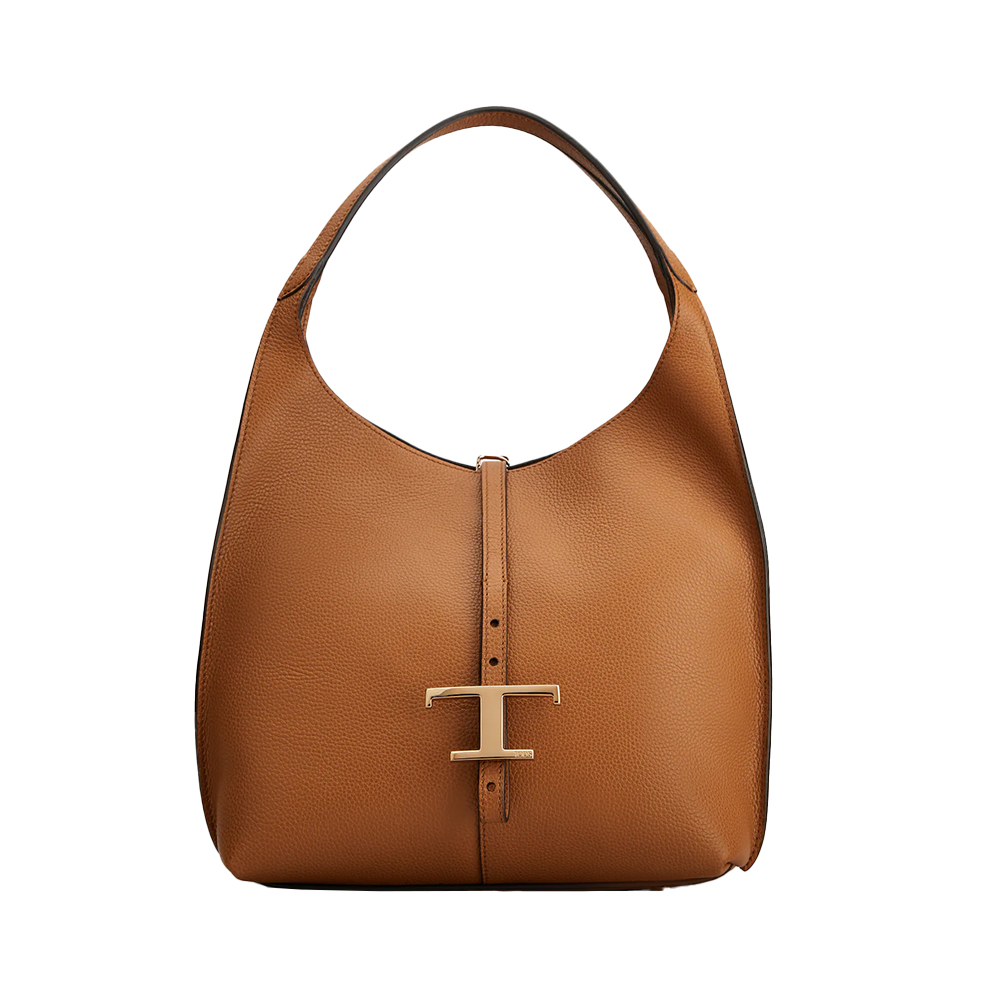 Tod's T Timeless Small Leather Hobo Bag Brown – voilà.id