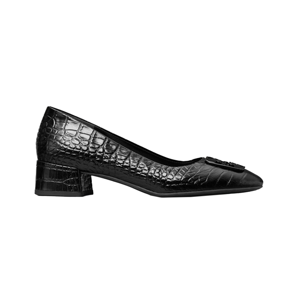 Tory Burch Georgia 35 Pump Soft Croco Emboss Black – voilà.id