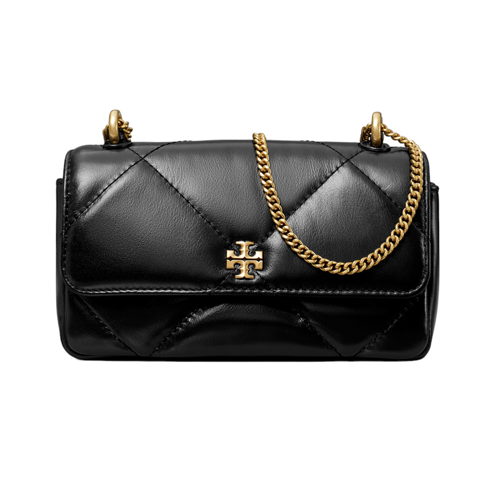 Tory Burch Kira Diamond Quilt Mini Flap Bag Black – voilà.id
