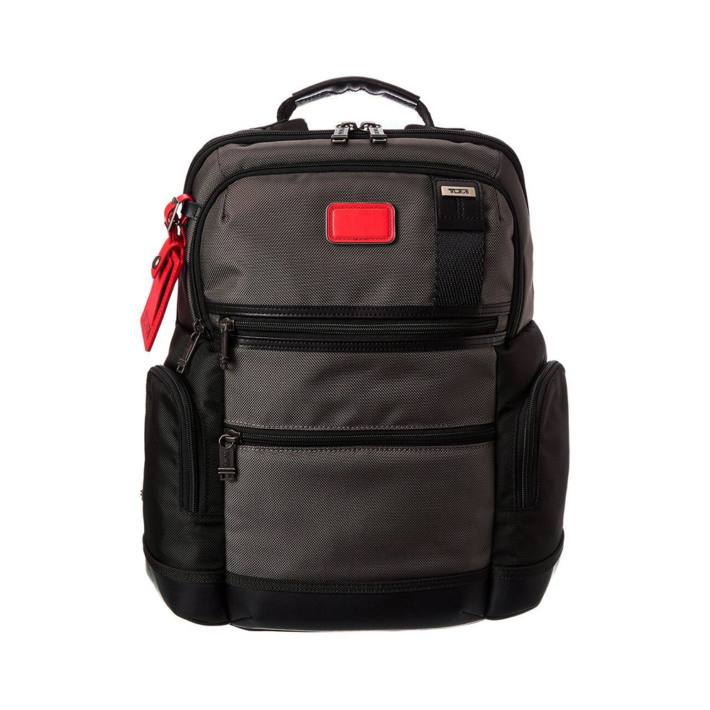 Tumi Parrish Backpack Canvas Grey Red Tag – voilà.id