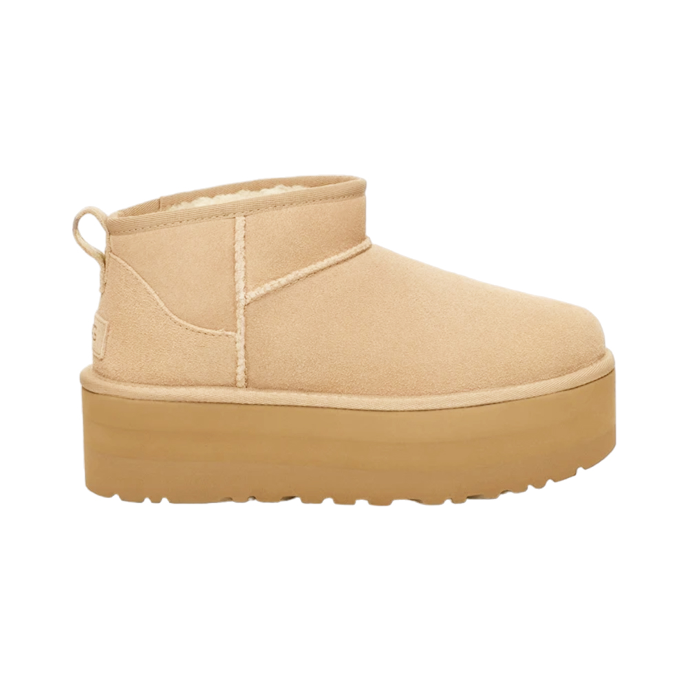 UGG Classic Ultra Mini Platform Shoes Sand – voilà.id