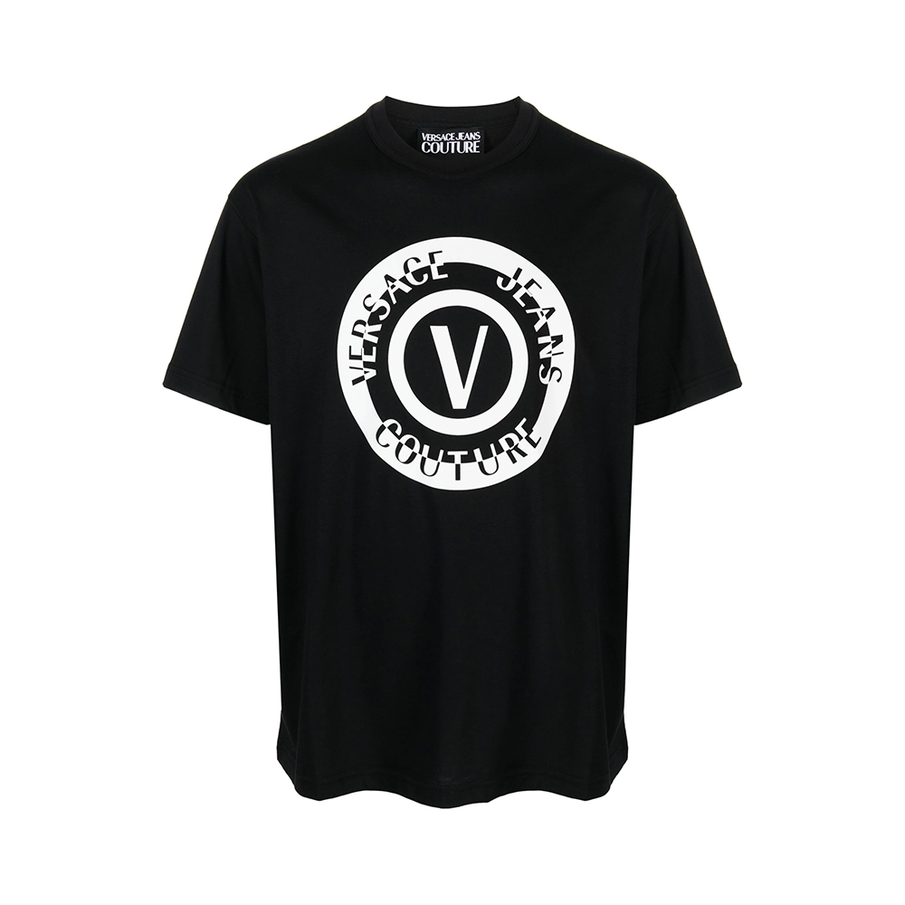 Versace V-Emblem Logo T-Shirt Black – voilà.id
