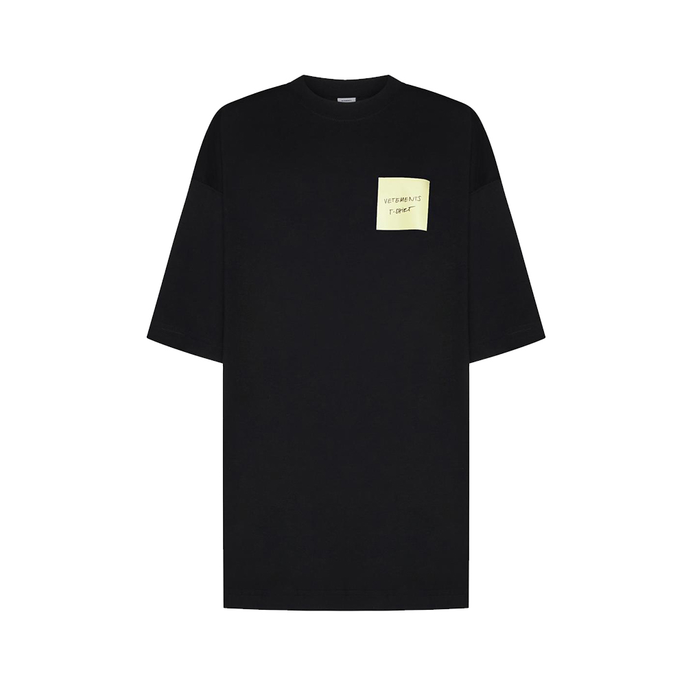 Vetements Label Print T-Shirt Black – voilà.id