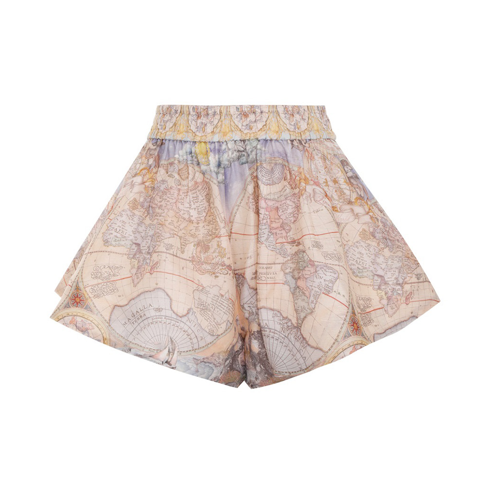 Zimmermann High Tide Elasticated Short Pants Odyssey Print – voilà.id